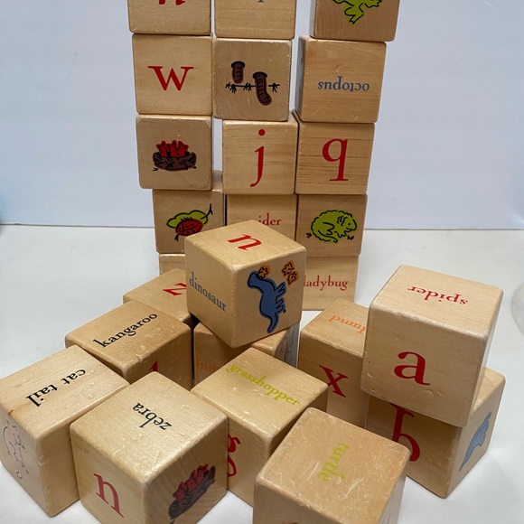 Pottery Barn Kids | Toys | Set Of 26 Pottery Barn Kids Alphabet Blocks ...